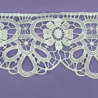 China Water Soluble Milk yarn embroidery lace trim,  French embroidery Lace trim for sale
