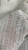 China Cotton Chicken Embroidery Lace Fabric for Dress Shirt Exquisite White Embroidery Feature Fabric for sale