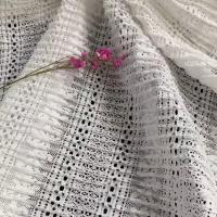 China Cotton Chicken Embroidery Lace Fabric for Dress Shirt Exquisite White Embroidery Feature Fabric for sale