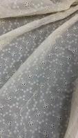 China Customized Cotton Lace Fabric with Carving Hole and Embroidered Flower Pattern for Women's Dress for sale