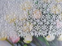 China Milk Silk Water-Soluble Lace Fabric Elegant Water-Soluble Embroidery Fabric for sale