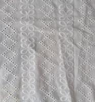 China Chicken Embroidery Cotton Lace Fabric for Ladies' Dress Elegant Embroidered Lace Material for sale
