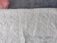 China Chicken Embroidery Cotton Lace Fabric for Ladies' Dress Elegant Embroidered Lace Material for sale