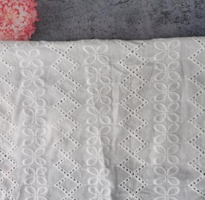 China Chicken Embroidery Cotton Lace Fabric for Ladies' Dress Elegant Embroidered Lace Material for sale