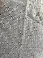 China Wholesale 100% Cotton Chicken Embroidery Eyelet Lace Fabric Customizable Pattern for House Decoration for sale