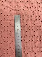 China Wholesale 100% Cotton Chicken Embroidery Eyelet Lace Fabric Customizable Pattern for House Decoration for sale