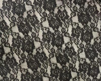China High-quality Evening Dress Black  Lace Fabric Nylon +spandex   Embroidery Fabric  for Wedding for sale