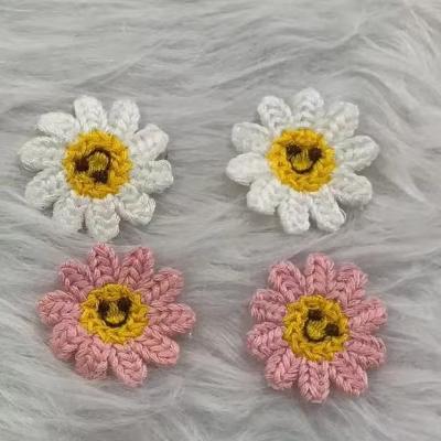 China Handmade DIY Sunflower  Crochet Patches Embellished Clothing Accessories for sale
