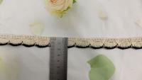 China Exquisite Craftsmanship Embroidery Lace Tirm Two-color Cotton Crochets Lace Clothing Accessories Suitable for Dresses for sale