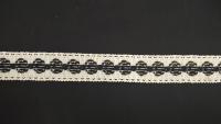 China Exquisite Craftsmanship Embroidery Lace Tirm Two-color Cotton Crochets Lace Clothing Accessories Suitable for Dresses for sale