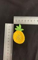 China 3D Customizable Crochet Embroidery Patches in Watermelon Pineapple Peach Carrot Strawberry Cotton Fruit Types for sale