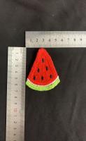 China 3D Customizable Crochet Embroidery Patches in Watermelon Pineapple Peach Carrot Strawberry Cotton Fruit Types for sale