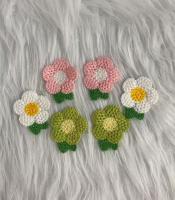 China Wholesale Custom Sunflower Flower Decoration Lace Crochet Flower Embroidery Patches  Crochet Flower Embroidery Patches for sale
