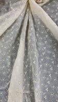 China Pure Cotton Embroidered Lace Fabric for Summer Weddings White Dress Material Cotton Cloth for sale