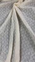 China Pure Cotton Embroidered Lace Fabric for Summer Weddings White Dress Material Cotton Cloth for sale