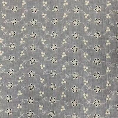 China Pure Cotton Embroidered Lace Fabric for Summer Weddings White Dress Material Cotton Cloth for sale