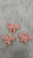 China Exquisite Handmade 3D Puff Butterfly Patches Crochet Knit Bow Embroidery Lace for Children's Clothing Decorations for sale