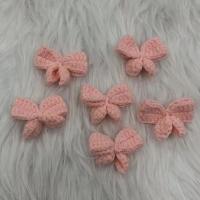 China Exquisite Handmade 3D Puff Butterfly Patches Crochet Knit Bow Embroidery Lace for Children's Clothing Decorations for sale