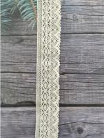 China Vintage Cotton Lace Ribbon Crochet Scalloped Edge for Wedding DIY Craft Sewing Supplies Lace Decoration for sale