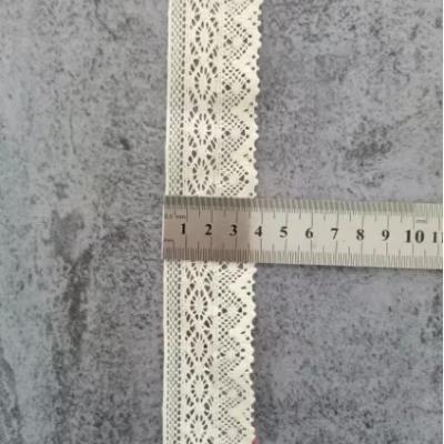 China Vintage Cotton Lace Ribbon Crochet Scalloped Edge for Wedding DIY Craft Sewing Supplies Lace Decoration for sale