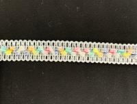 China 2cm Multi Colored Crochet Cotton Ribbon Decorative Braid Lace Trims for Shoe Decoration for sale