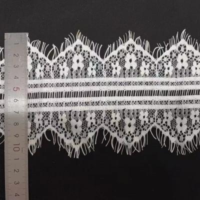 China Elegant Vintage Sexy Stylish Floral French Eyelash Chantilly Lace Trims Edge Strips Eco-Friendly Bags Accessories for sale