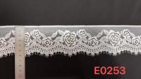 China 6cm High Quality Nylon Spandex Eyelash French Lace Fabric Trim for Bridal Wedding Dress for sale