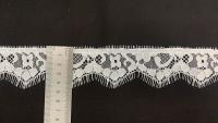 China 90% Nylon 10% Spandex 4cm Wavy Edge Eyelashes French Lace Trimming Textile for Wedding Dresses and Headbands for sale