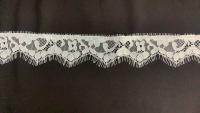China 90% Nylon 10% Spandex 4cm Wavy Edge Eyelashes French Lace Trimming Textile for Wedding Dresses and Headbands for sale