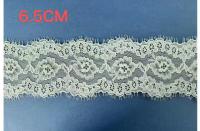 China High Quality Double Eyelash Lace Trim 6-6.5cm Wide Fabric Accessory for Cheongsam & DIY Curtain Decoration Material for sale