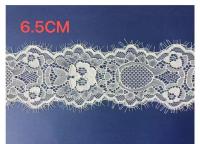China High Quality Double Eyelash Lace Trim 6-6.5cm Wide Fabric Accessory for Cheongsam & DIY Curtain Decoration Material for sale