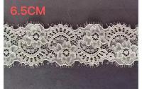 China High Quality Double Eyelash Lace Trim 6-6.5cm Wide Fabric Accessory for Cheongsam & DIY Curtain Decoration Material for sale