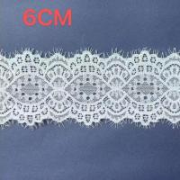China High Quality Double Eyelash Lace Trim 6-6.5cm Wide Fabric Accessory for Cheongsam & DIY Curtain Decoration Material for sale