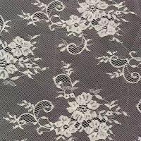 China Wholesale Price Pure White Chantilly Eyelash Lace Fabric Personalized Polyester Lace Without Elasticity for sale