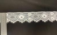 China Double-Sided 7/8cm Small Eyelash Lace in Black & White Nylon Trimming for Dresses for sale