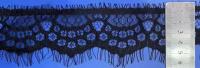 China Double-Sided 7/8cm Small Eyelash Lace in Black & White Nylon Trimming for Dresses for sale