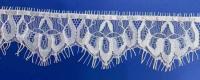 China Double-Sided 7/8cm Small Eyelash Lace in Black & White Nylon Trimming for Dresses for sale