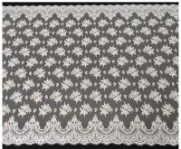 China Wholesale Pure White Chantilly Eyelash Lace Fabric Personalized Polyester Lace with Non-Elastic Feature for sale