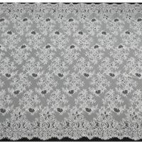 China High Quality DIY Fashion Lace Fabric for Wedding Dress Gown Eyelash Lace Edge Good for Dressmaking for sale