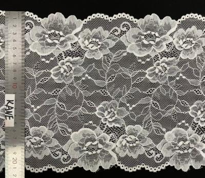 China French 23cm Elastic Lace Spandex Fabric Trimming for Wedding Dresses Eyelash Style for sale