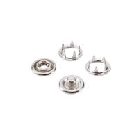 China High Quality 6mm Stainless Steel Baby Clothing Prong Snap Buttons with Plating Beads Decoration Shape Simple Design Washable for sale