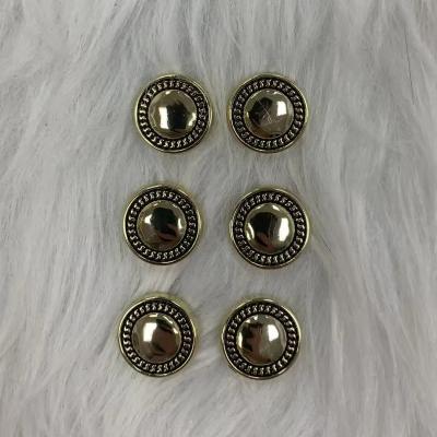 China Grand Manner Round Metal Shank Buttons for Fashion Coat Elegant Sewing Buttons for sale