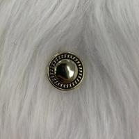 China Retro Distressed Round Lock Chain Edge Metal Button Coat Jacket Suit Decorator Buttons for sale