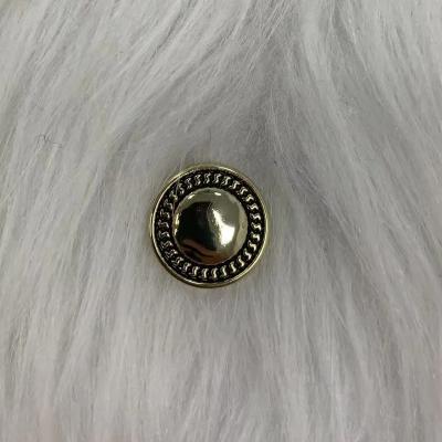 China Retro Distressed Round Lock Chain Edge Metal Button Coat Jacket Suit Decorator Buttons for sale