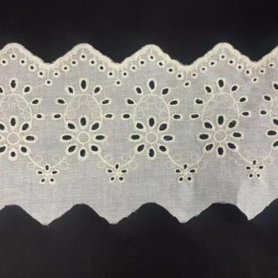China Cotton Fabric Embroidery Hem Skirt Edge Plus Long Lace Fabric for Bedding & Curtain Decoration DIY Lace Trimming Accessories for sale