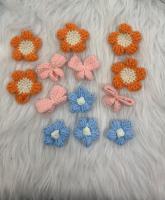 China Hand-Knitted and Crocheted Yarn Flowers DIY Lace Garment Accessories for sale
