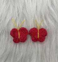 China Lace Crochet DIY Butterfly Handcraft Material with Custom Parts Handmade Butterfly Hair Accessories for sale