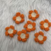 China Handmade Crochet Knit Flower Patches for Women's Brooch Knitted Cardigans Gift Decorations for sale