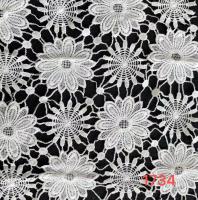 China Wholesale of Spring and Summer, New Polyester Water-soluble Embroidery Full Floral Fabric, Customizable Patterns Available for sale