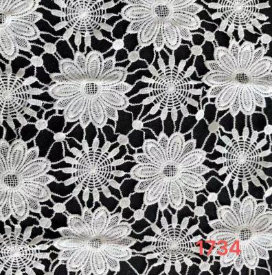 China Wholesale of Spring and Summer, New Polyester Water-soluble Embroidery Full Floral Fabric, Customizable Patterns Available for sale